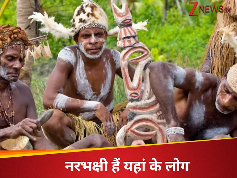 Asmat tribe New Guinea people eat human flesh cook food in skulls ...