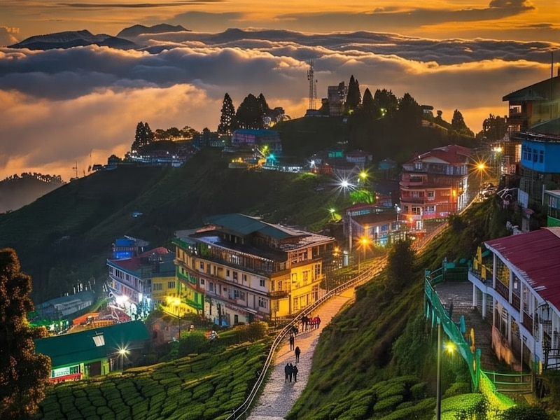 rimbik hill station beautiful view darjeeling west bengal tourist ...