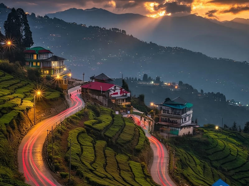 rimbik hill station beautiful view darjeeling west bengal tourist ...