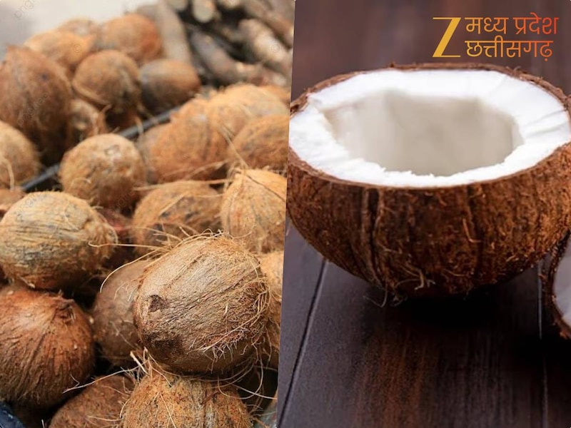 indore coconut rate nariyal prasad became expensive during sawan and rakshabandhan 40 rupees per ...