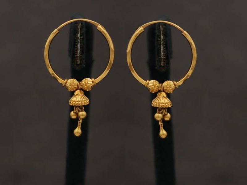 latest gold bali designs in 4 to 5 gram gold trending gold earring ...