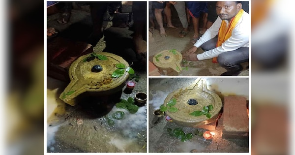 shivling found in the foundation during digging to build a house in ...