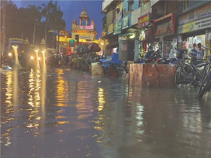 varanasi weather update 1 august 2025 today forecast waterlogging on ...