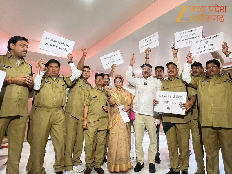 congress mla unique protest in mp assembly session in police uniform ...