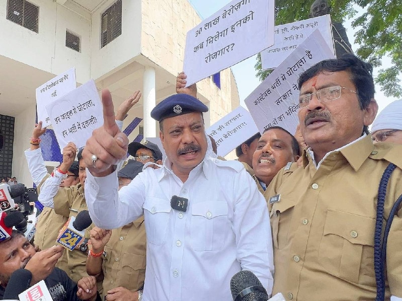 congress mla unique protest in mp assembly session in police uniform ...