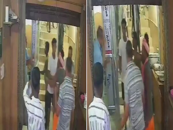 youth wearing saffron and eating non veg was beaten up in lucknow incident was captured on cctv ...