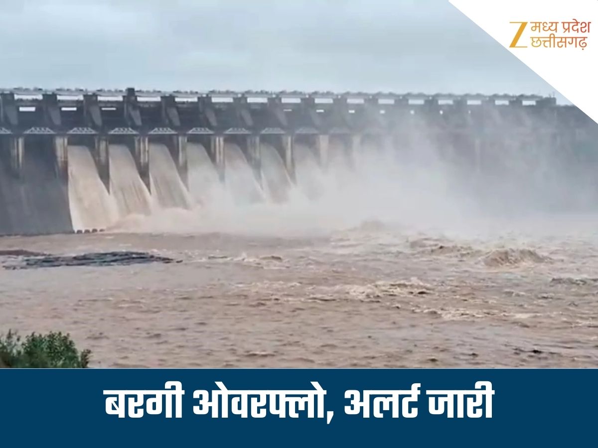 flood alert issued in narmada river due to opening of 9 gates of bargi ...