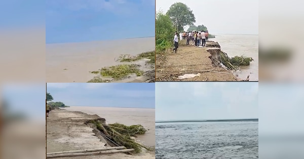 Bijnor Ganga Rivers Raoli embankment collapses NH-119 Delhi Pauri road ...