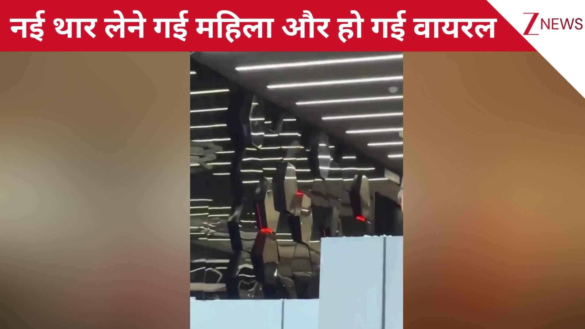 girl buy new thar and tries first time suddenly car fell from showroom ...