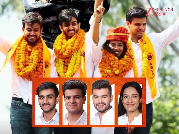 dusu election 2025 abvp announces 4 candidates panel aryan mann for ...