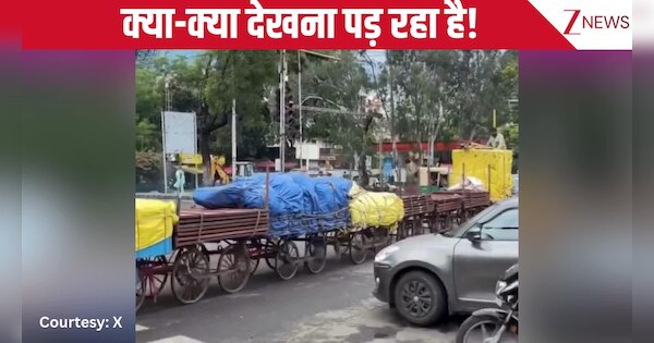 long train made by connecting carts to tractor video goes viral on ...