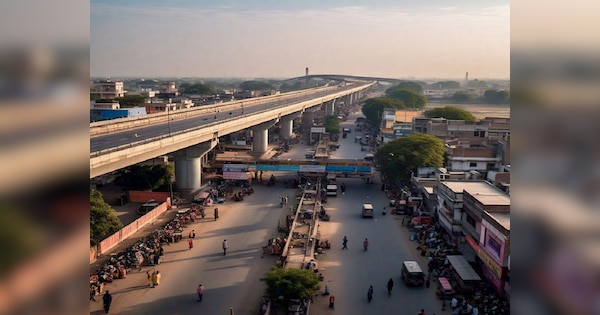 Quarsi flyover aligarh work update placing girders on pillars retaining ...