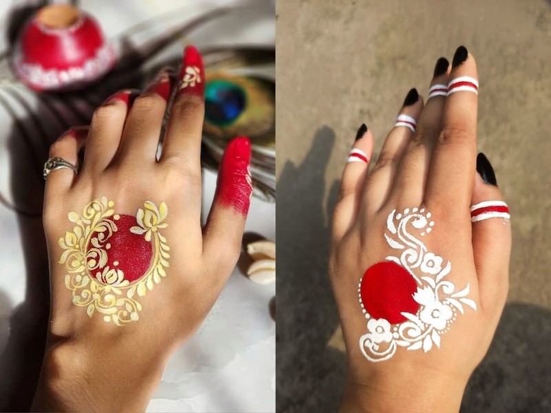 latest hand alta designs for navratri trending bengali alta ideas ...