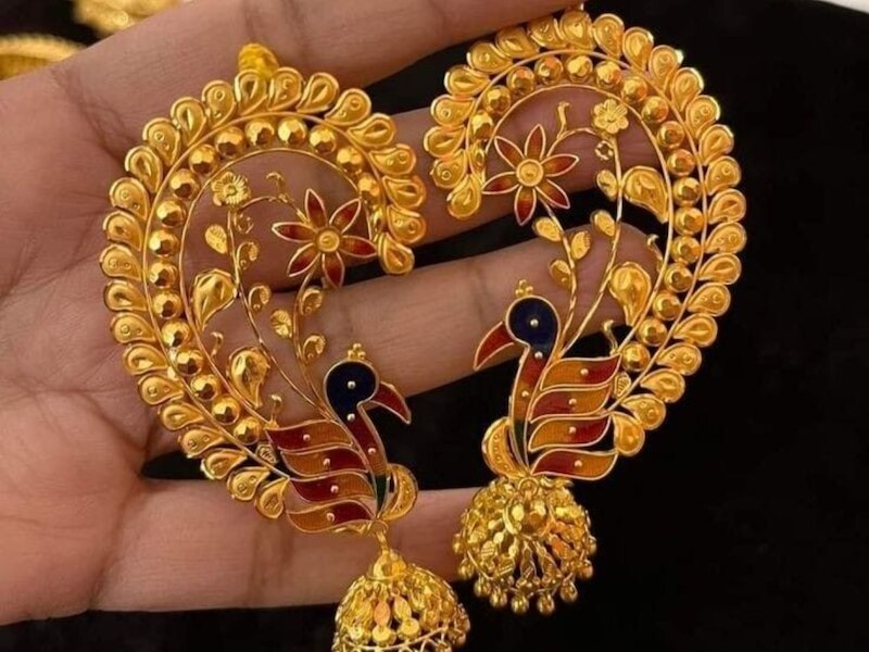 latest gold jewellery for durga maa idol trending gold items | नवरात्रि ...
