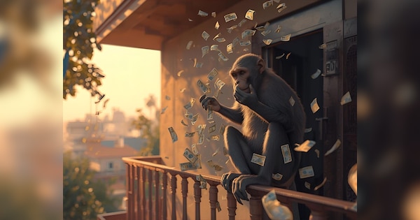 monkey showering notes from ladies purse in Mathura video goes viral ...