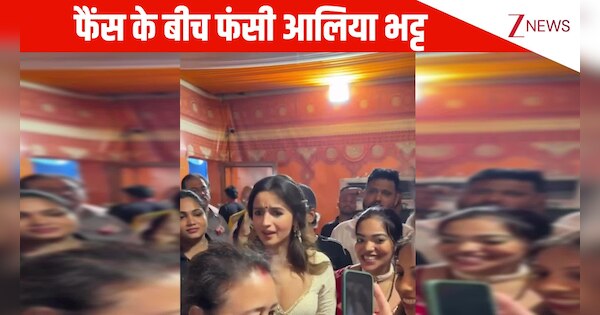 alia bhatt gets angry after fan pulled her hand for selfie during durga ...