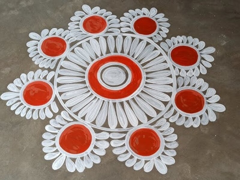 bhai dooj aripan rangoli how to make arpan with rice flour paste ...