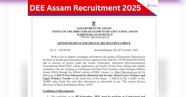 dee assam teacher recruitment 2025 vacancy on 10673 posts online ...
