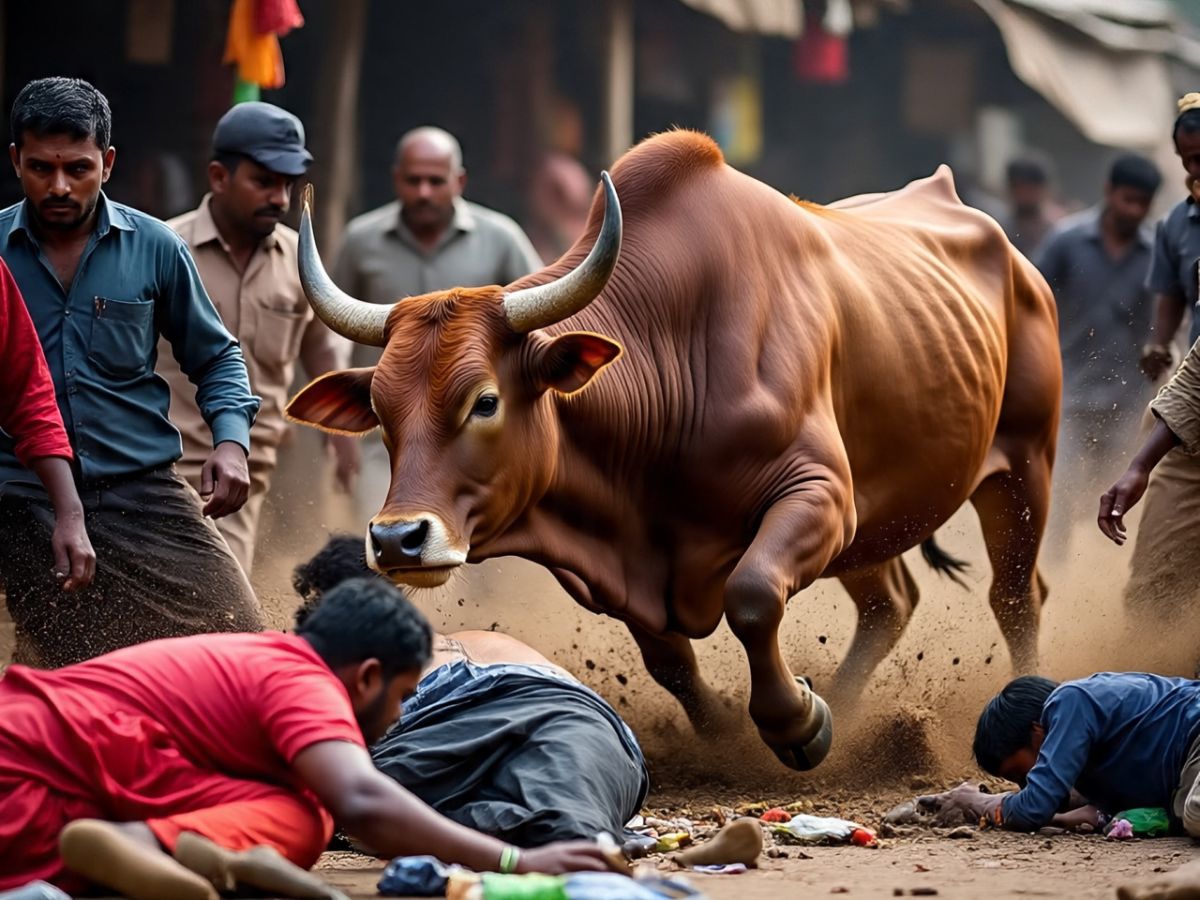 bull attacked 11 people in hardoi succumbed to injuries | हरदोई में मौत ...