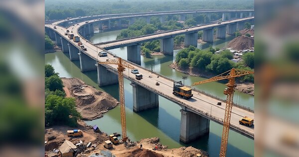 NHAI being constructed 4200 metre long bridge over Saryu River at Majha ...