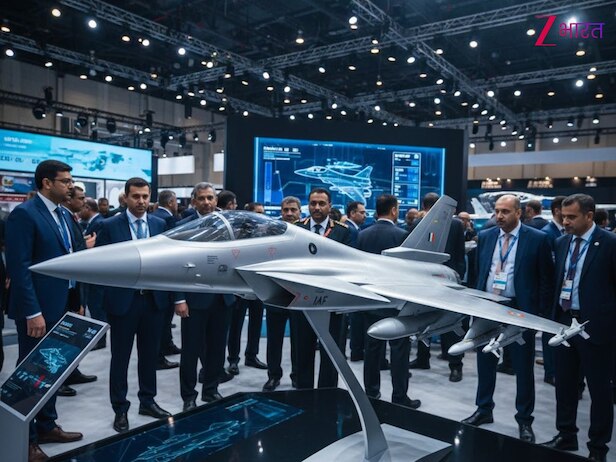 HAL Tejas Mk2 scale model show at the Dubai Airshow | भारत के 'तेजस Mk2 ...