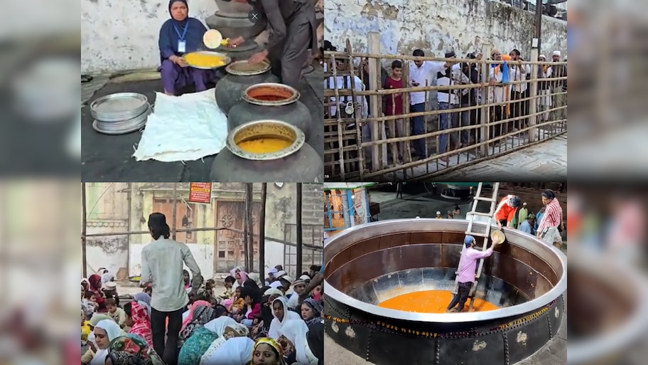 rajasthan news Devotees Gathers to ate shahi langar at Ajmer Sharif ...