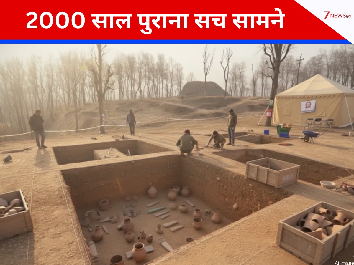 Kashmir jehanpora buddhist site discovery 2000 year old kushan period ...