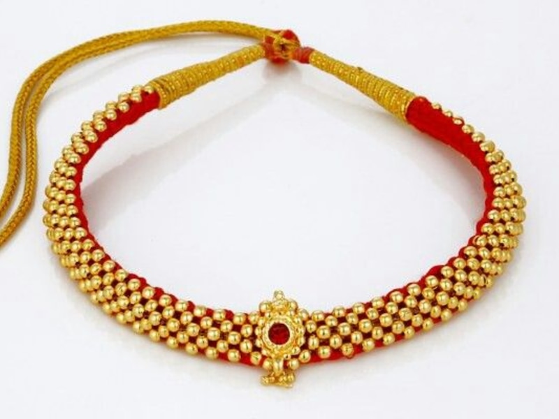 latest maharashtrian gold thushi necklace designs trending gold thushi ...
