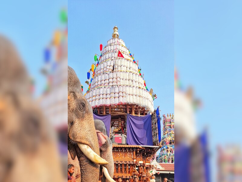 Palakkad Valluvanad Kerala Festival where Gods arriving at temple on ...