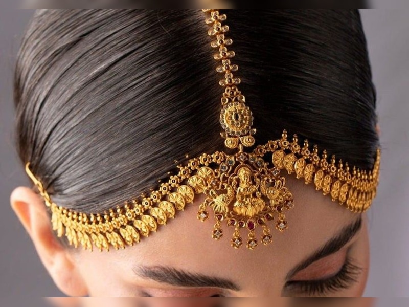gold plated matha patti designs latest bridal gold matha patti designs ...