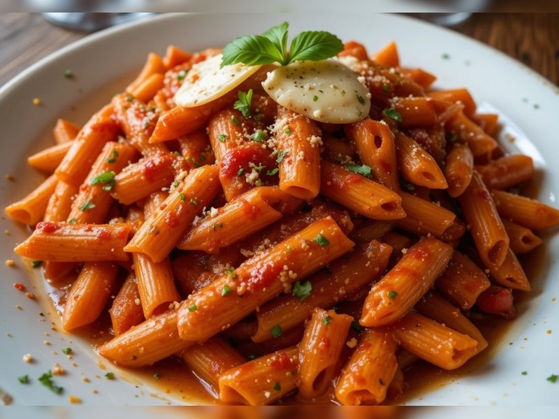 arrabbiata pasta recipe how to make red sauce arrabbiata pasta at home ...