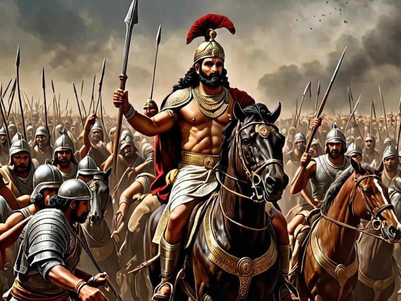 Samudragupta of gupta empire who defeated 21 kings known as the symbol ...