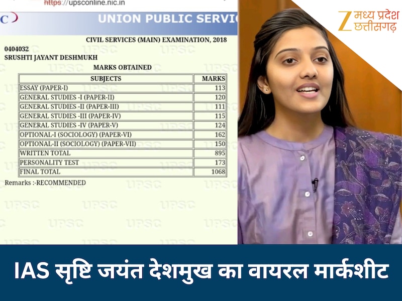 ias srushti jayant deshmukh marksheet goes viral becoming upsc topper ...