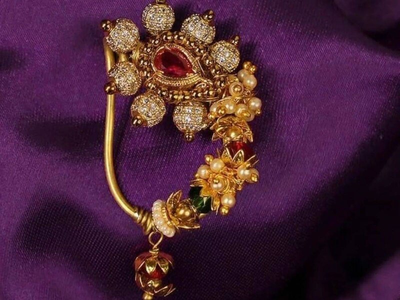 Maharashtrian nath design in 1 gram gold here is latest peshwai nath ...