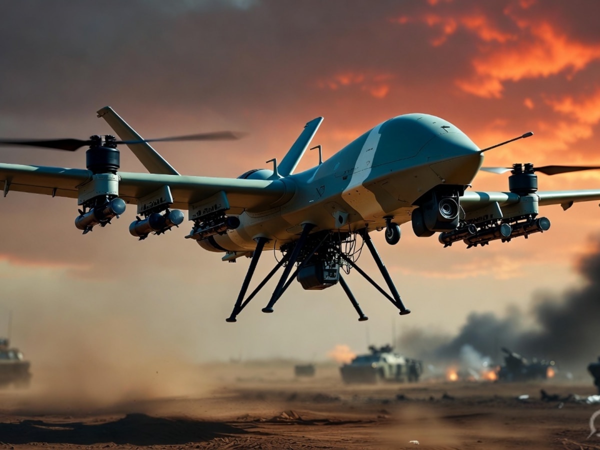 india Five military drones tapas archer ng switch ghatak heron mk2 ...