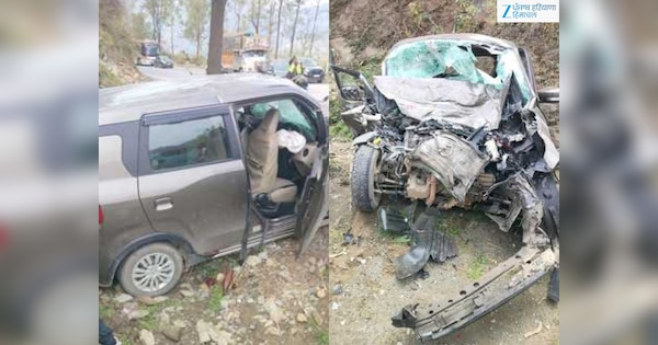 pandoh dam accident bus car collision 2 dead 2 injured mandi himachal ...