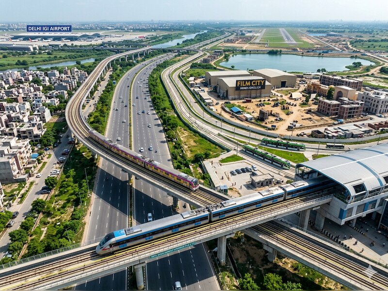 noida jewar airport connectivity with 4 expressway metro train and rrts ...