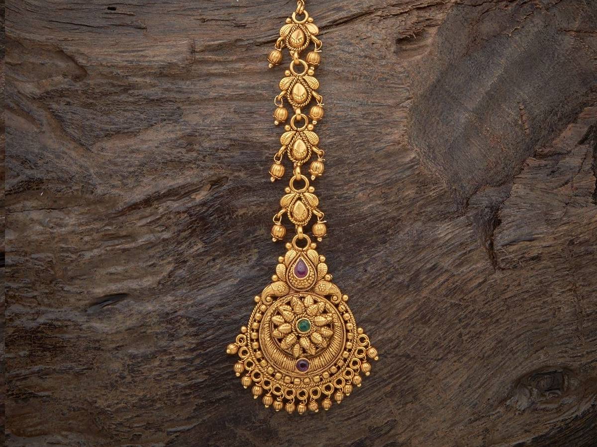 22kt gold maang tikka in 3 gram here south indian maang tikka designs ...