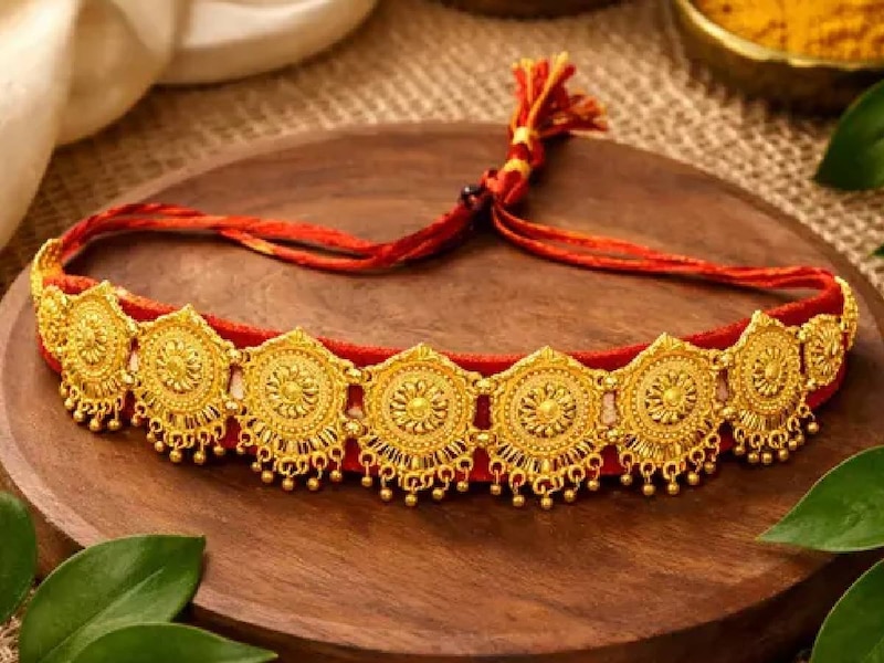 22kt gold guluband necklace designs in 5 gram here is traditional ...