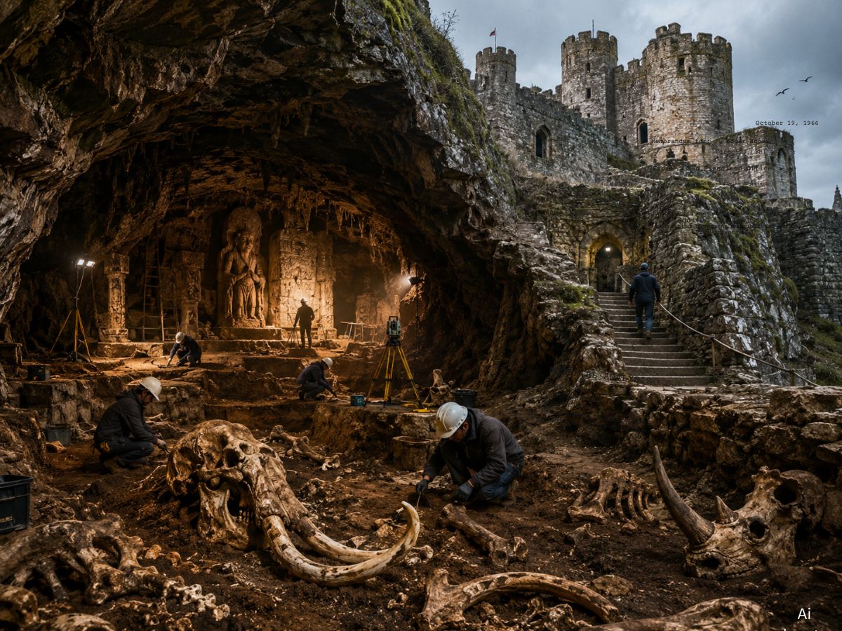 100000 year old cave discovered under mysterious British castle ancient ...