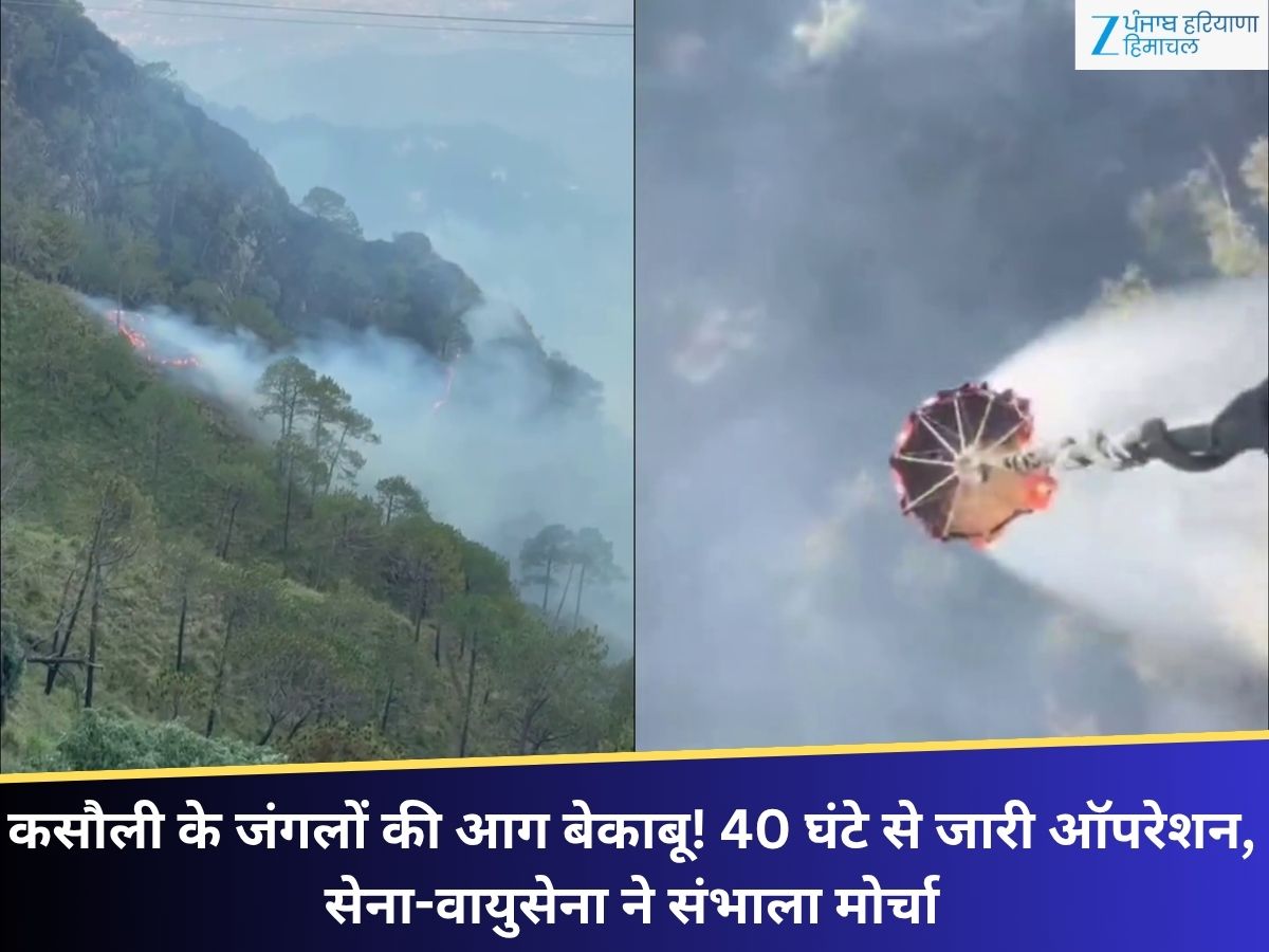 kasauli forest fire army airforce operation sukhna lake helicopter fire ...
