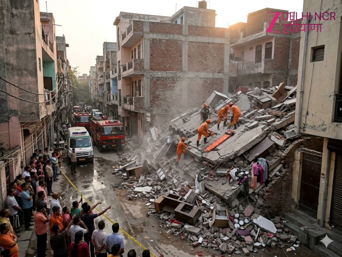 Delhi Building Collapse: दिल्ली के साकेत में भरभराकर गिरी 5 मंजिला ...