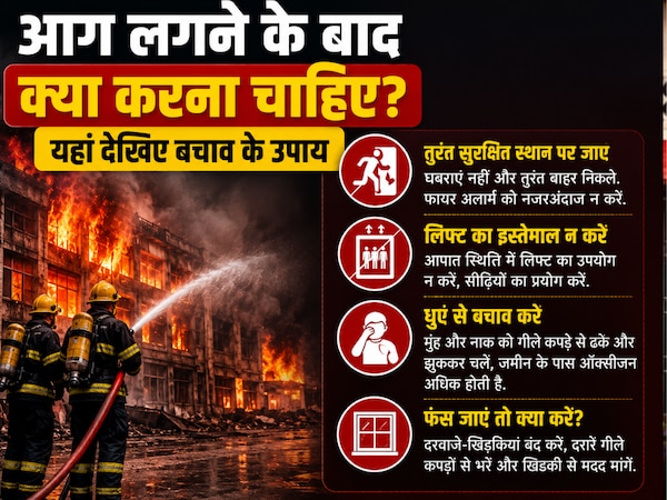 आग लगने के बाद क्या करना चाहिए? यहां देखिए बचाव के उपाय