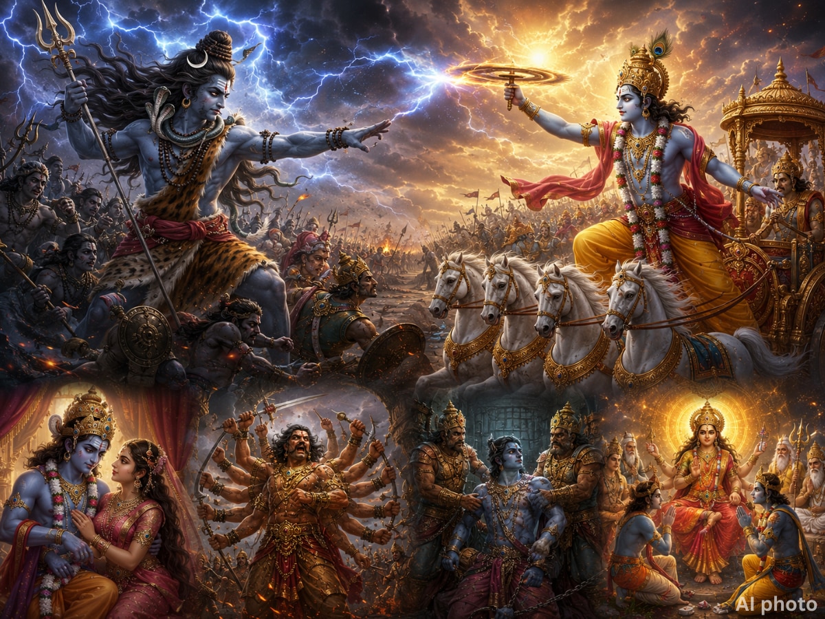 lord shiva vs lord krishna mythological war banasur battle mysteries ...