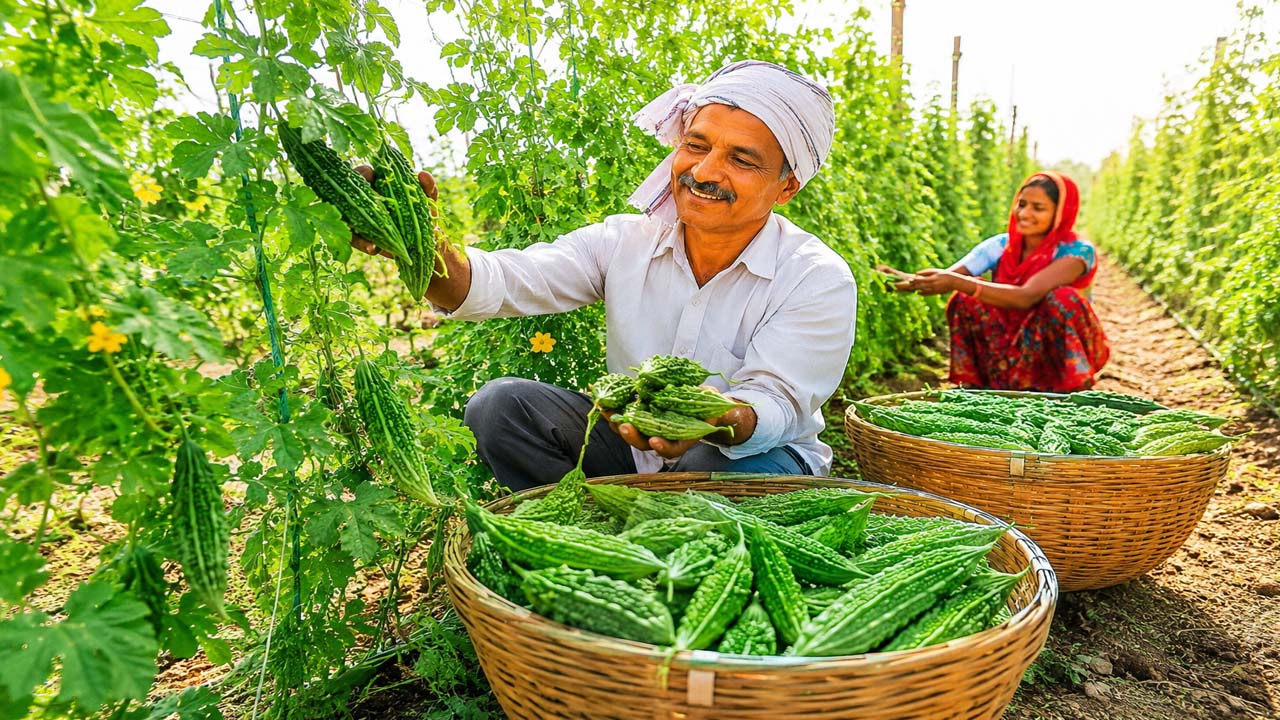 Which state produces highest amount of bitter gourd in country called ...