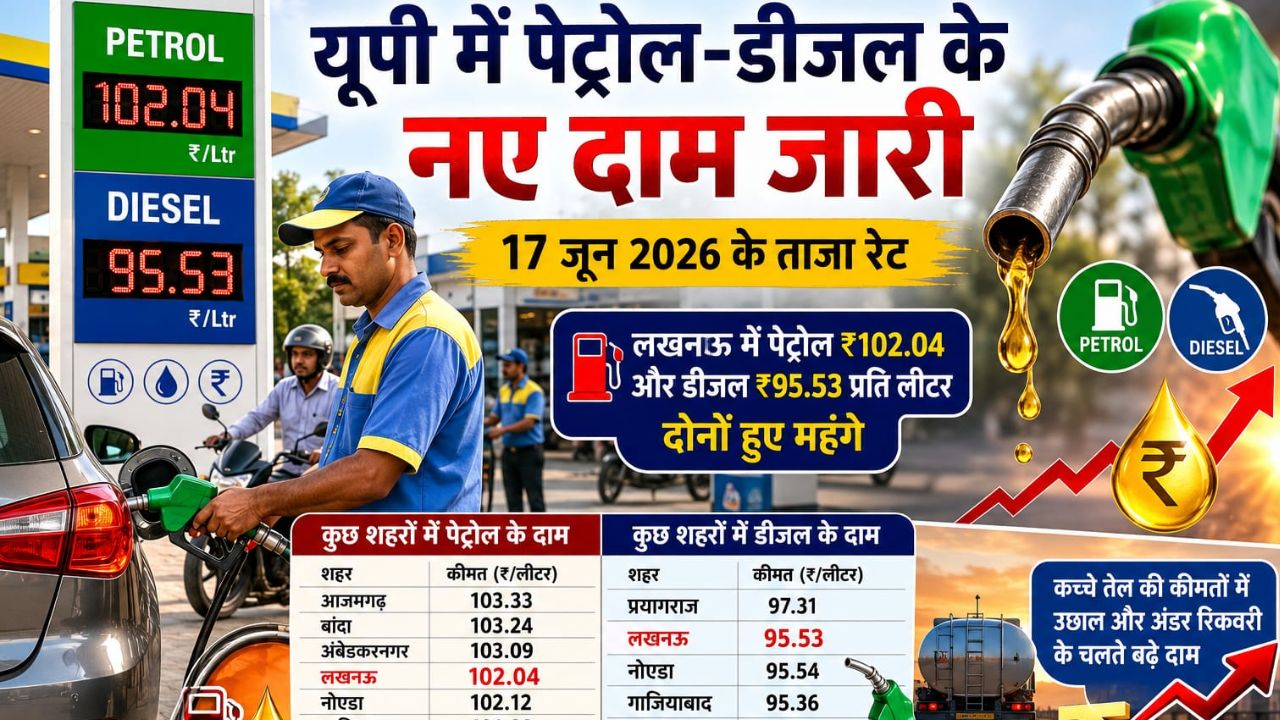 petrol diesel price today 17 june 2026 up petrol diesel rates lucknow ...