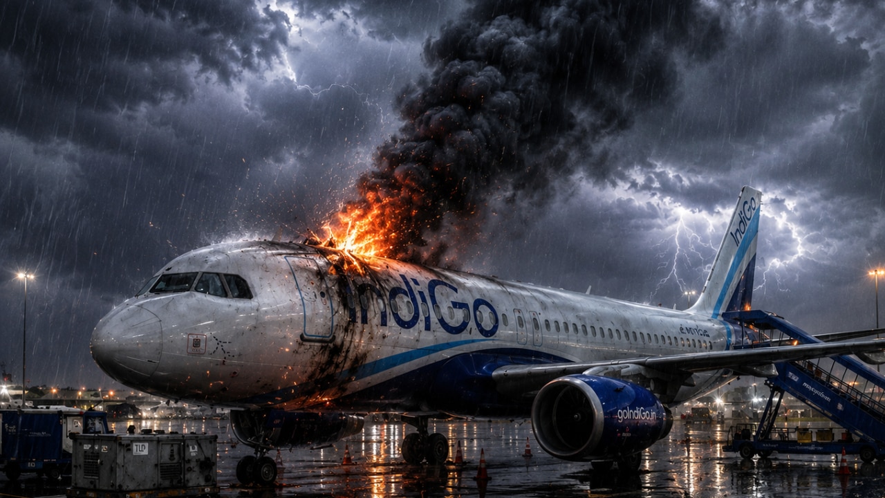 Lightining strikes at indigo flight in kolkata with 140 people onboard ...