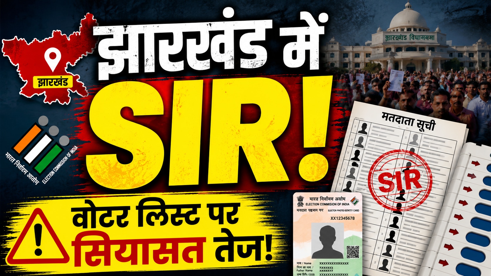राज्यसभा चुनाव के बाद अब झारखंड में SIR पर टिकीं सभी दलों की नजरें, 30 ...