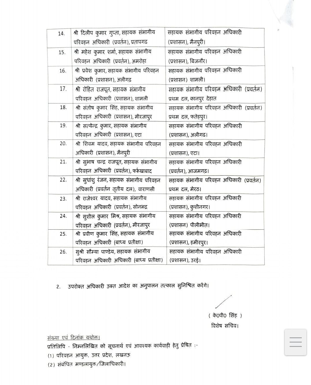 up-transport-department-transfer-9-rto-26-arto-transfer-promotion-list ...