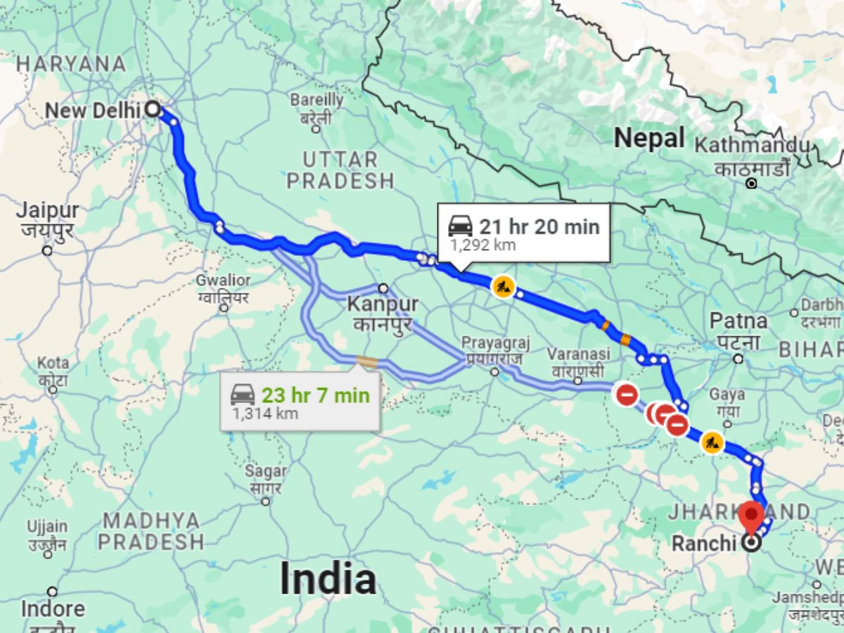 Jharkhand CM Hemant Soren Fled Delhi Home From Bike Which Route To Ranchi | 1295 किमी दूर रांची ...